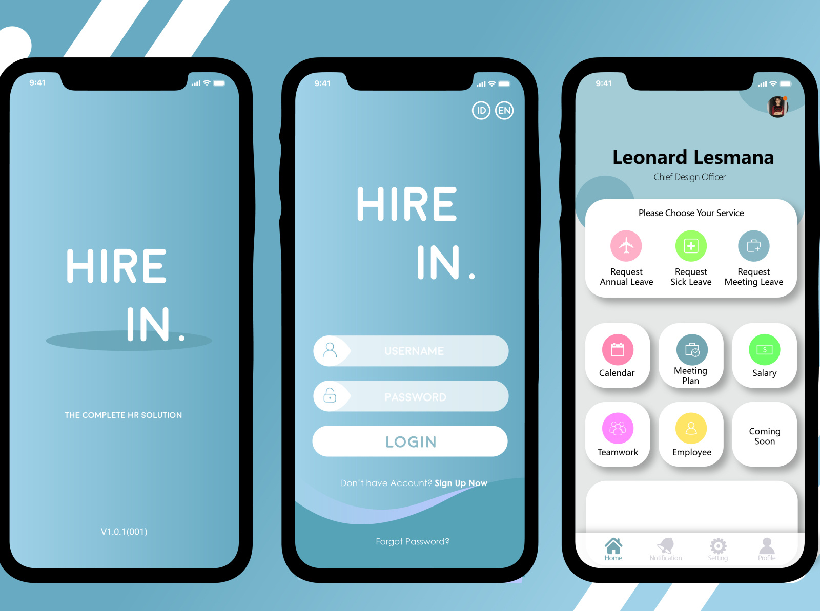 Hire.in Mock Up By Leonard Lesmana by Leonard Lesmana on Dribbble