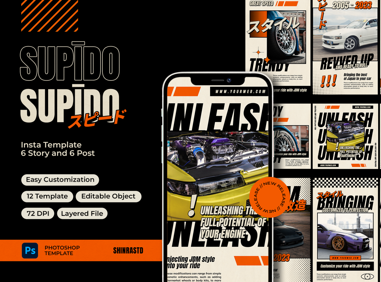 Supido JDM Culture Instagram Template by Shinra Studio on Dribbble