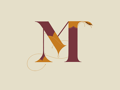 M Drop Cap by Marcela Staub on Dribbble