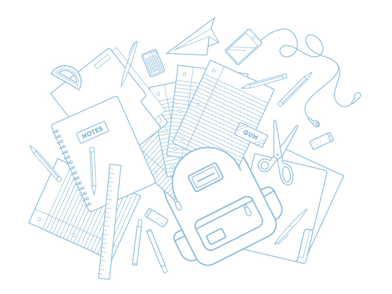 Spilled Backpack by Kathryn Sutton on Dribbble