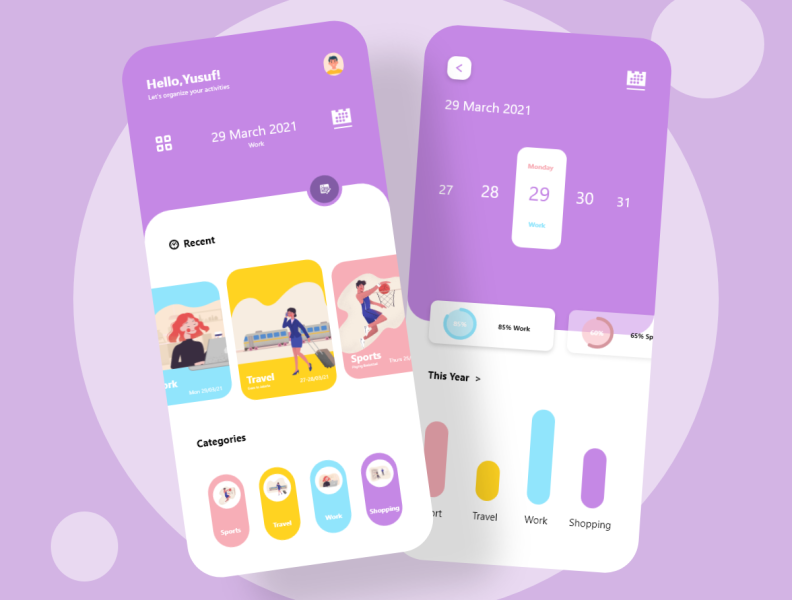 activity organizer mobile app by Maulana Yusuf on Dribbble