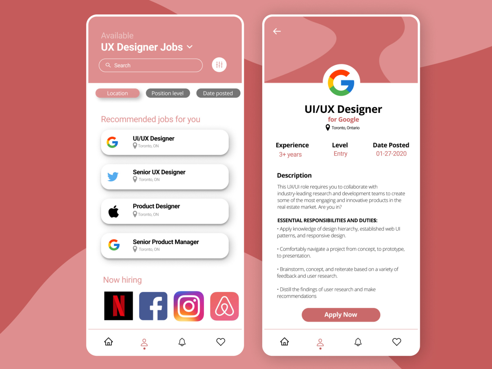 Job Listing by Katherine Aquino on Dribbble