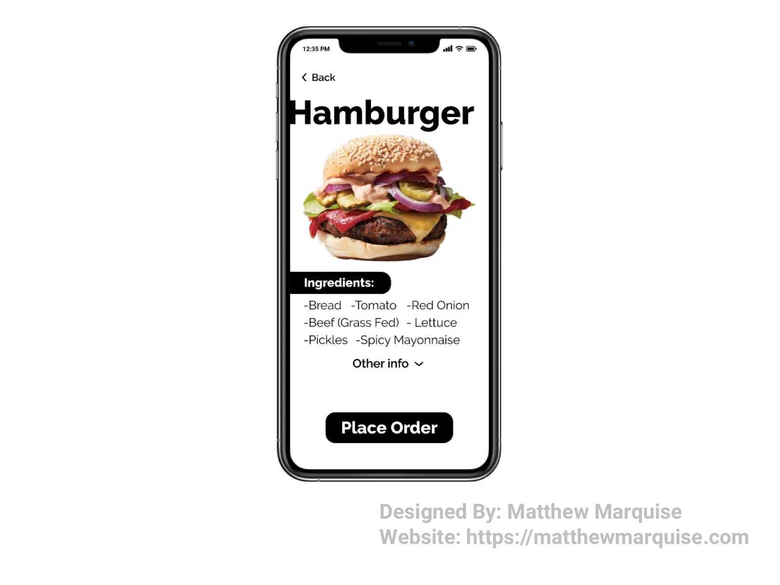 Daily UI 043 :: Food/Drink Menu by Matthew Marquise on Dribbble