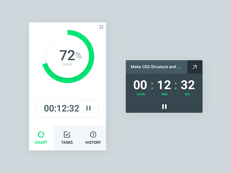 Clean Task Manager Widget by Mattia Astorino on Dribbble