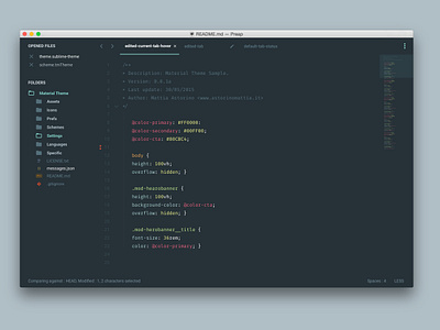 Material Theme Sublime Text 3 by Mattia Astorino on Dribbble