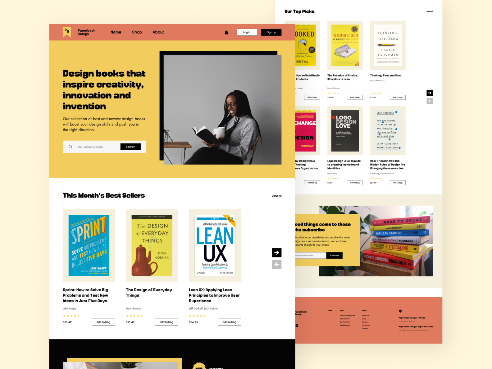 Paperback Design - Landing Page by Cinnamon on Dribbble