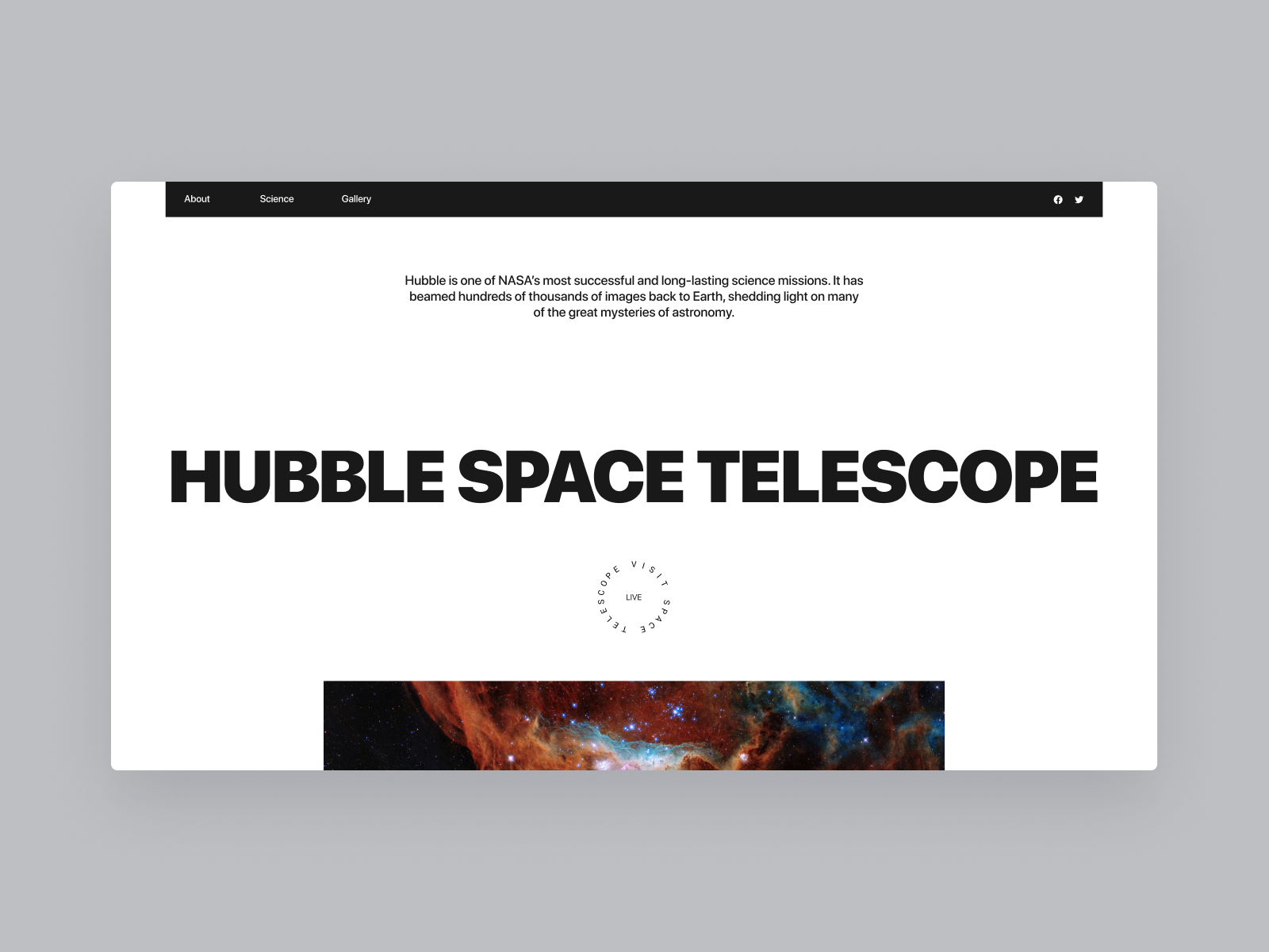 Hubble Space Telescope - Concept design the main screen by Maxim Samos ...