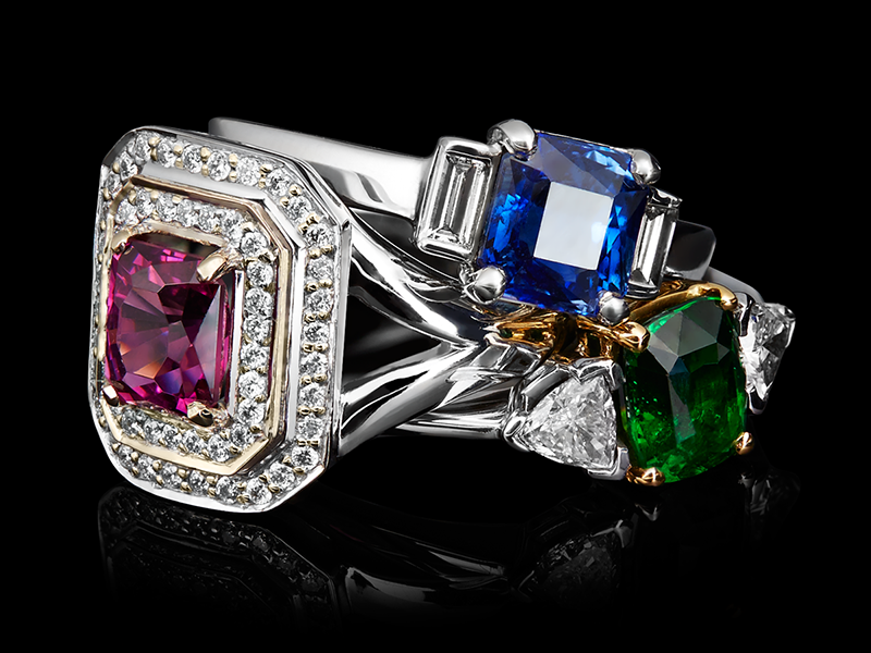 Stack of Rings on black. by Sam Smith on Dribbble