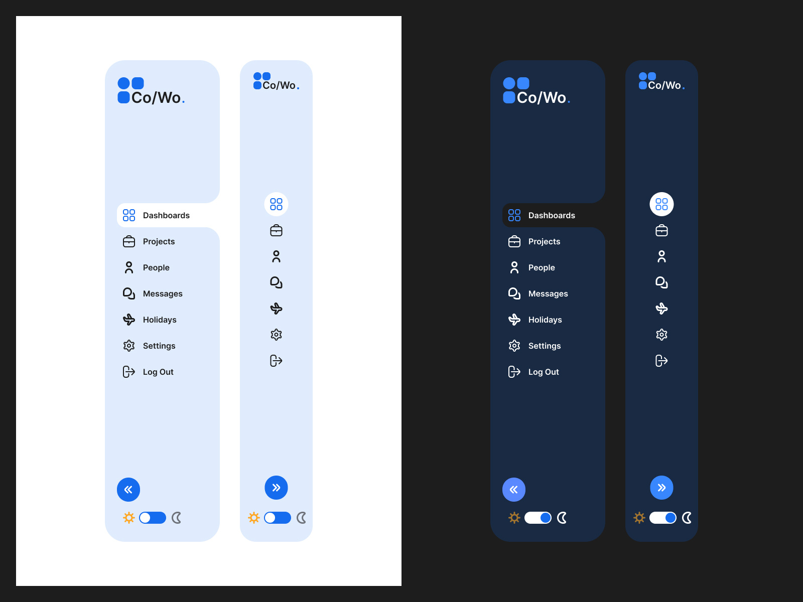 Sidebar Navigation by Yevheniia Dobrovolska on Dribbble
