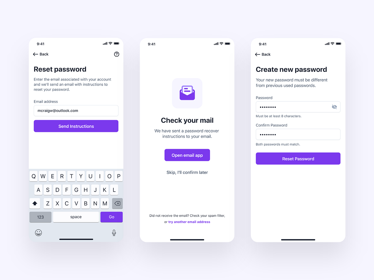 Password Reset Flow By Sahil Vhora On Dribbble 