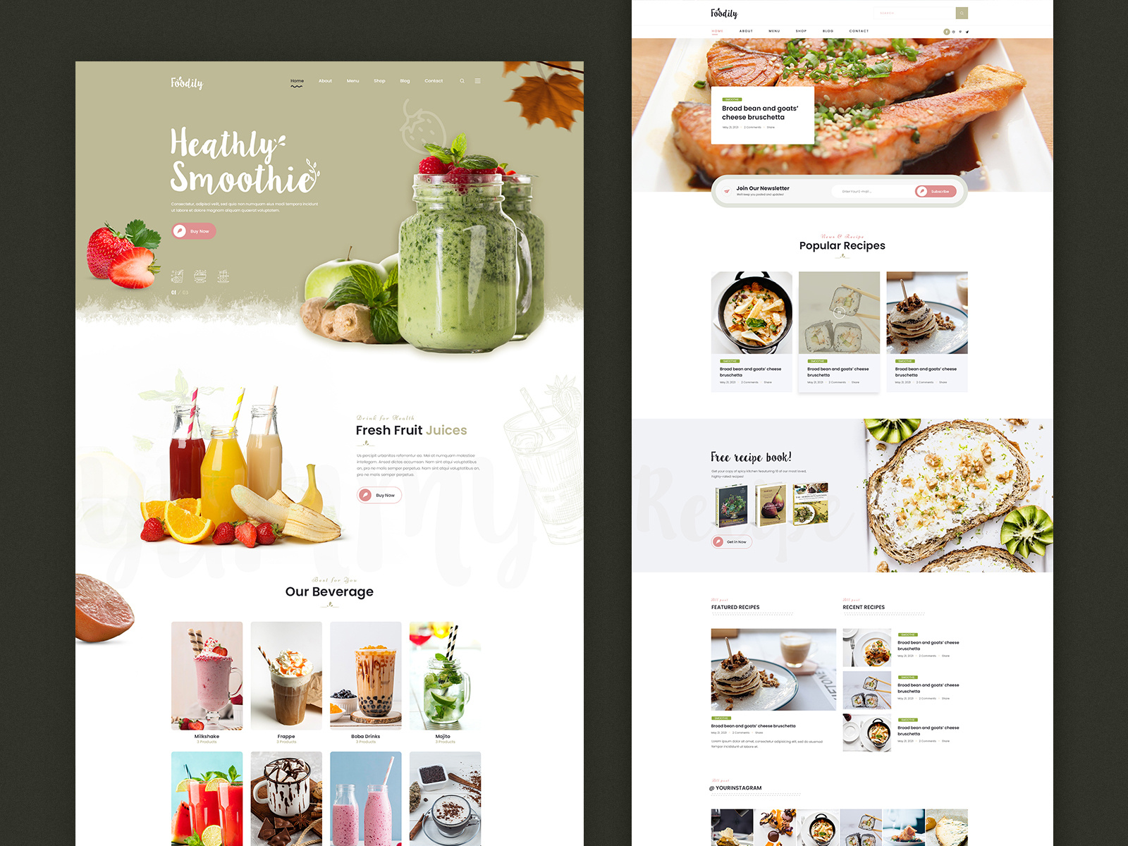 Food and Beverage Shop PSD Template by Md. Hafizur Rahman ⛹🏻‍♂️ on Dribbble