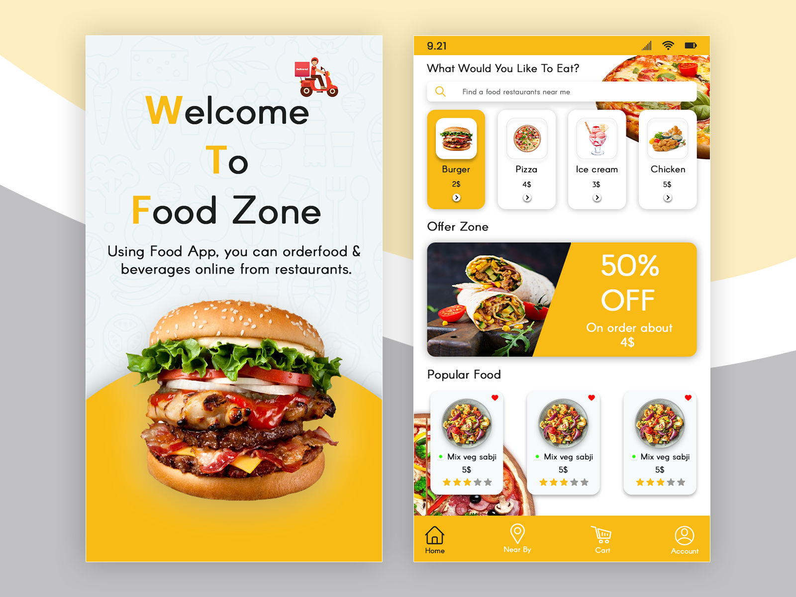 Restaurant App by Elis Bhanderi on Dribbble