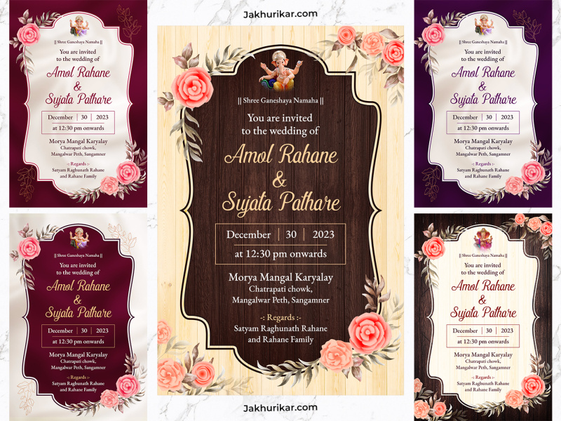 Create Wedding Invitation Card Online Free | marriage card maker by ...