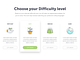 Difficulty Level Selection Interface by Rahul Chakraborty on Dribbble