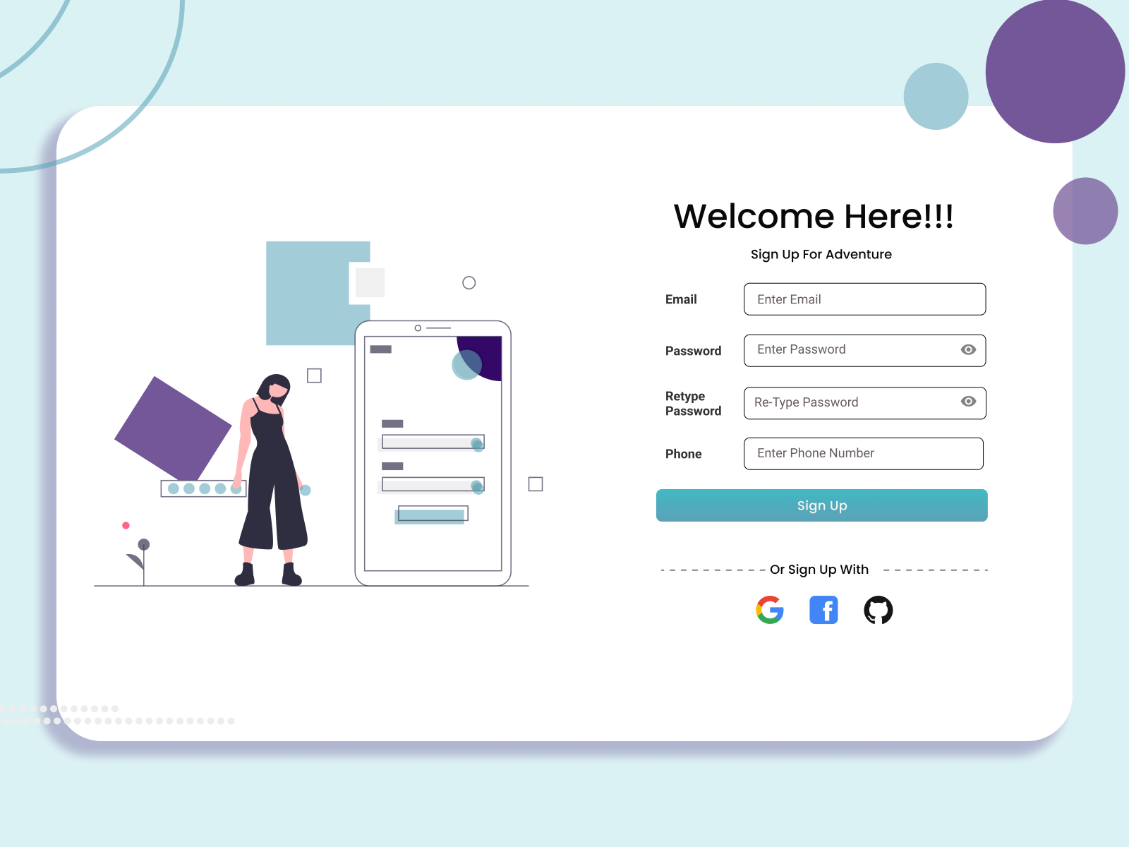Daily UI :: 001 signup by Yubaraj Singh on Dribbble