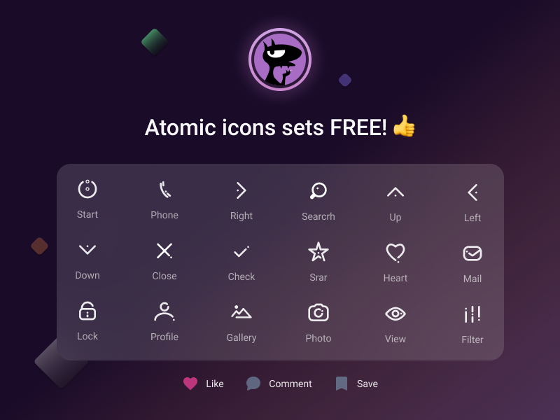 Atomic icons sets FREE! 👍 by Derhachov Konstantyn on Dribbble