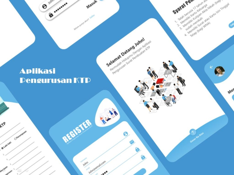 Design Aplikasi Mobile Pengurusan KTP by Rahmad Farizan on Dribbble