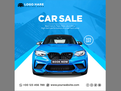 Car sale social media post template by 99Artstor on Dribbble