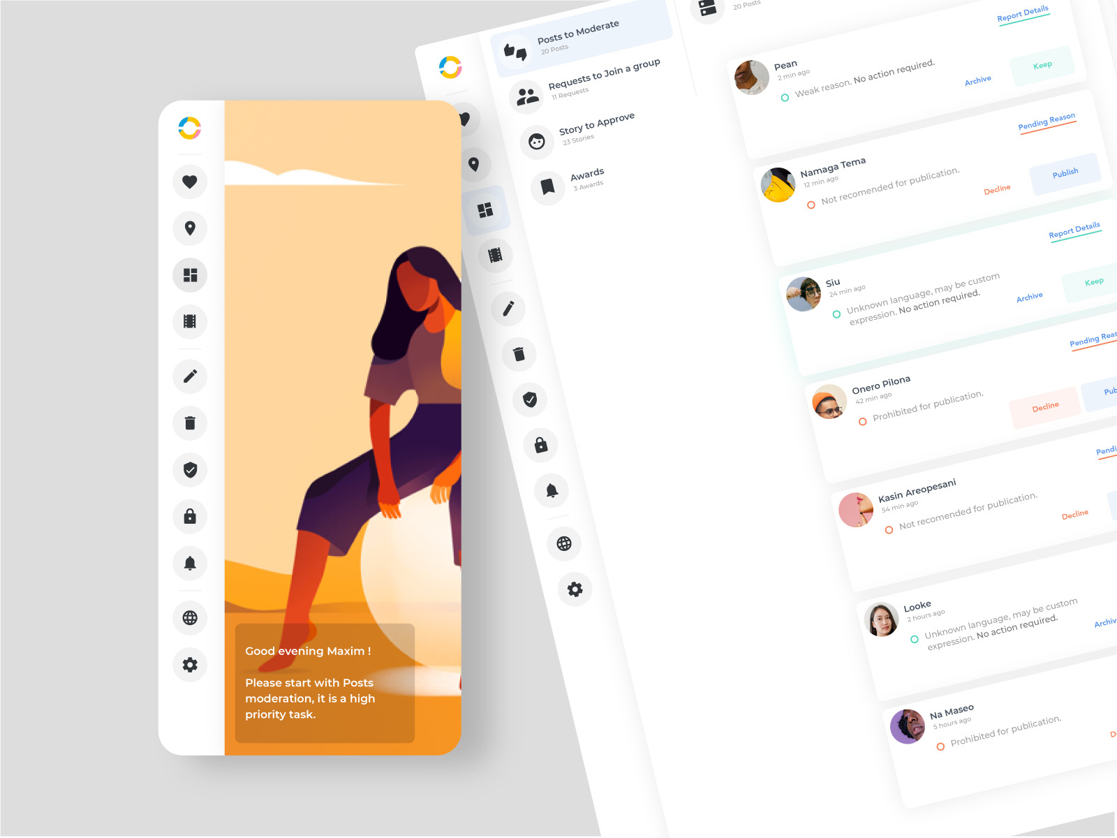 Admin mobile landing and dashboard web by Maxim Aginsky on Dribbble