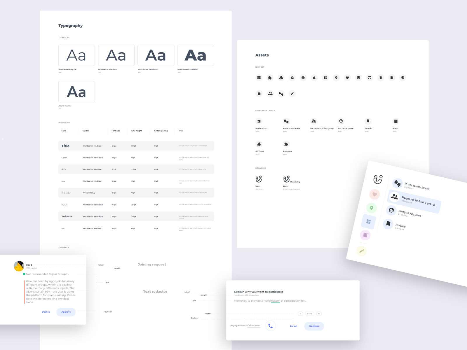 Design system. Typography and Assets by Maxim Aginsky on Dribbble