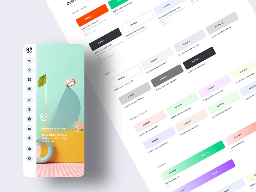 Design system. Color palette and illustrations guidelines by Maxim ...