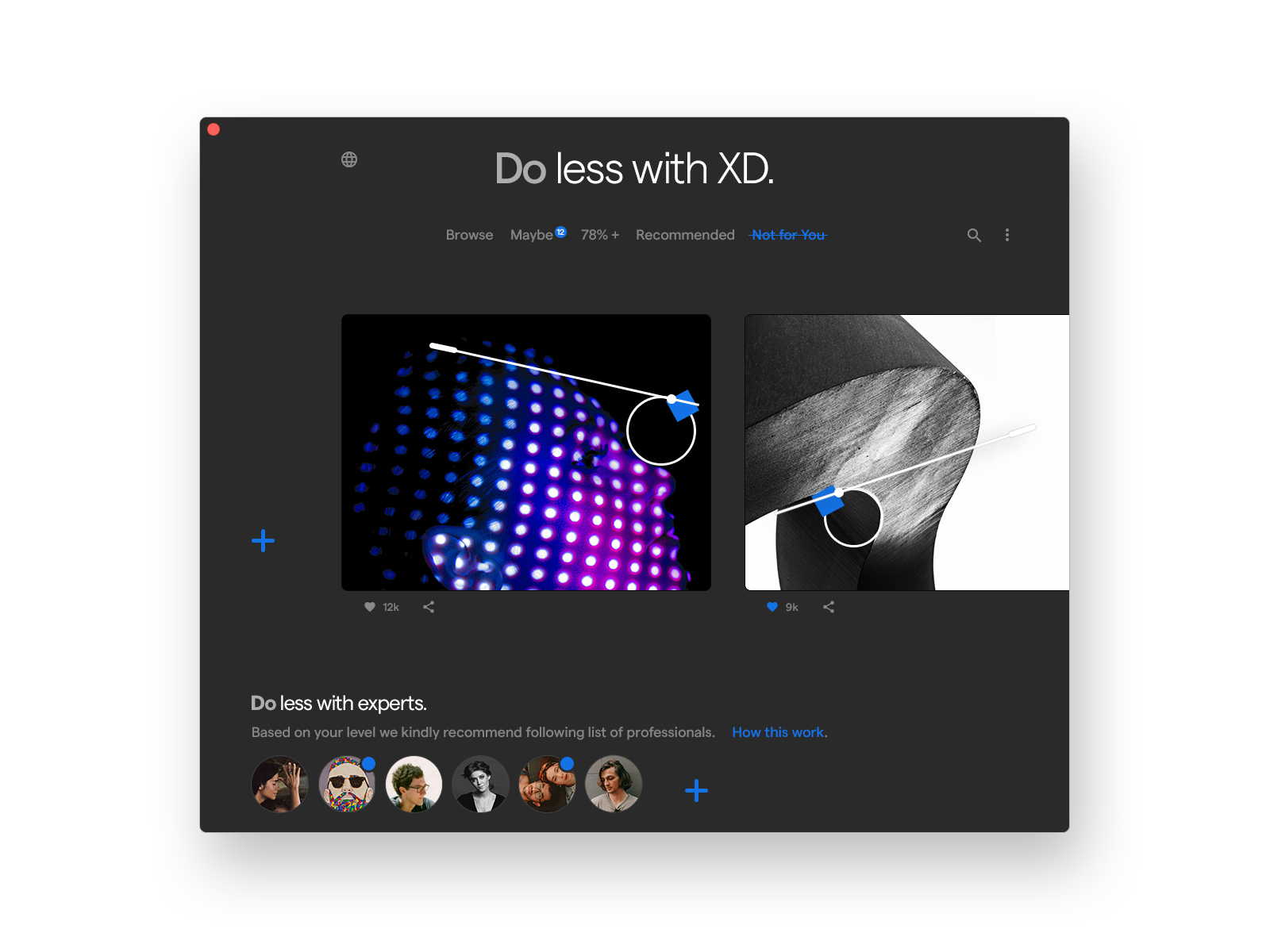 Do less with XD. Grey theme by Maxim Aginsky on Dribbble