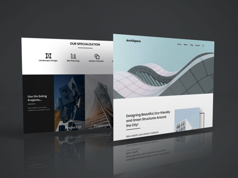 Archispace Homepage - UI Design by Daneo on Dribbble