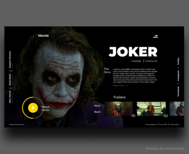 Joker Movie by morocccoo UI/UX Design on Dribbble
