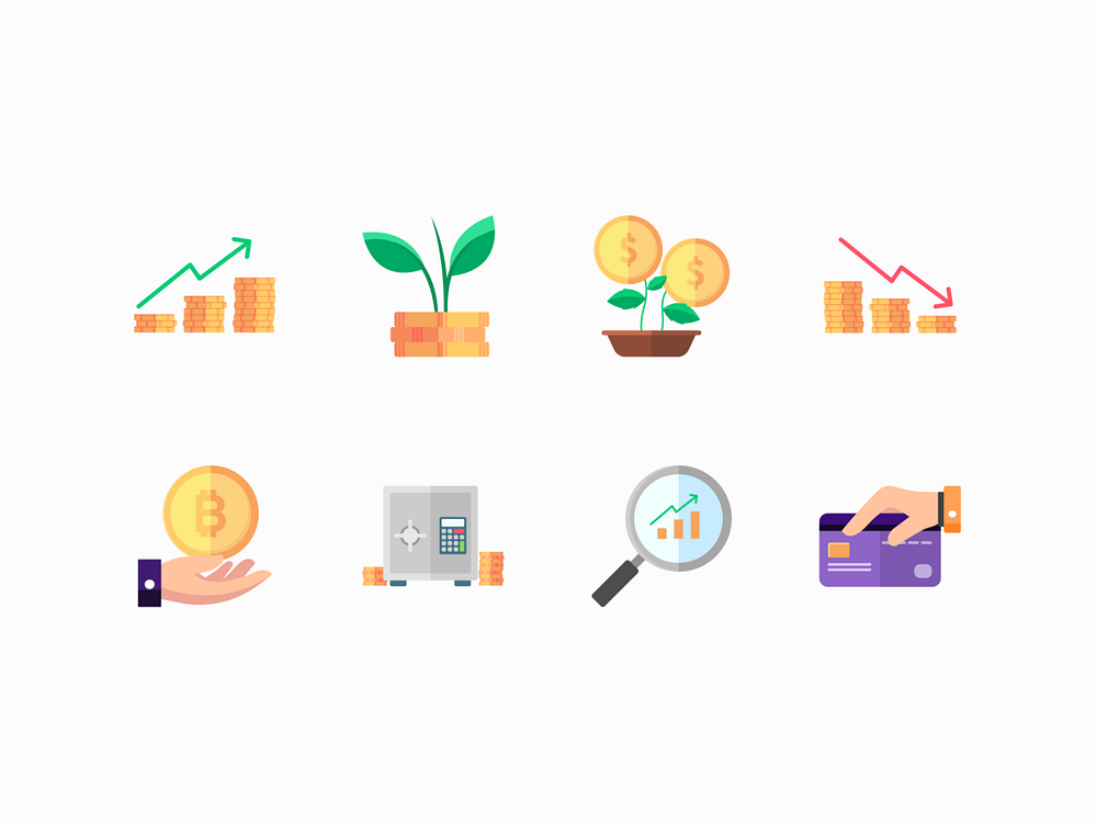 Finance Icon Set by Aria Zidaniro for Pickolab Studio on Dribbble