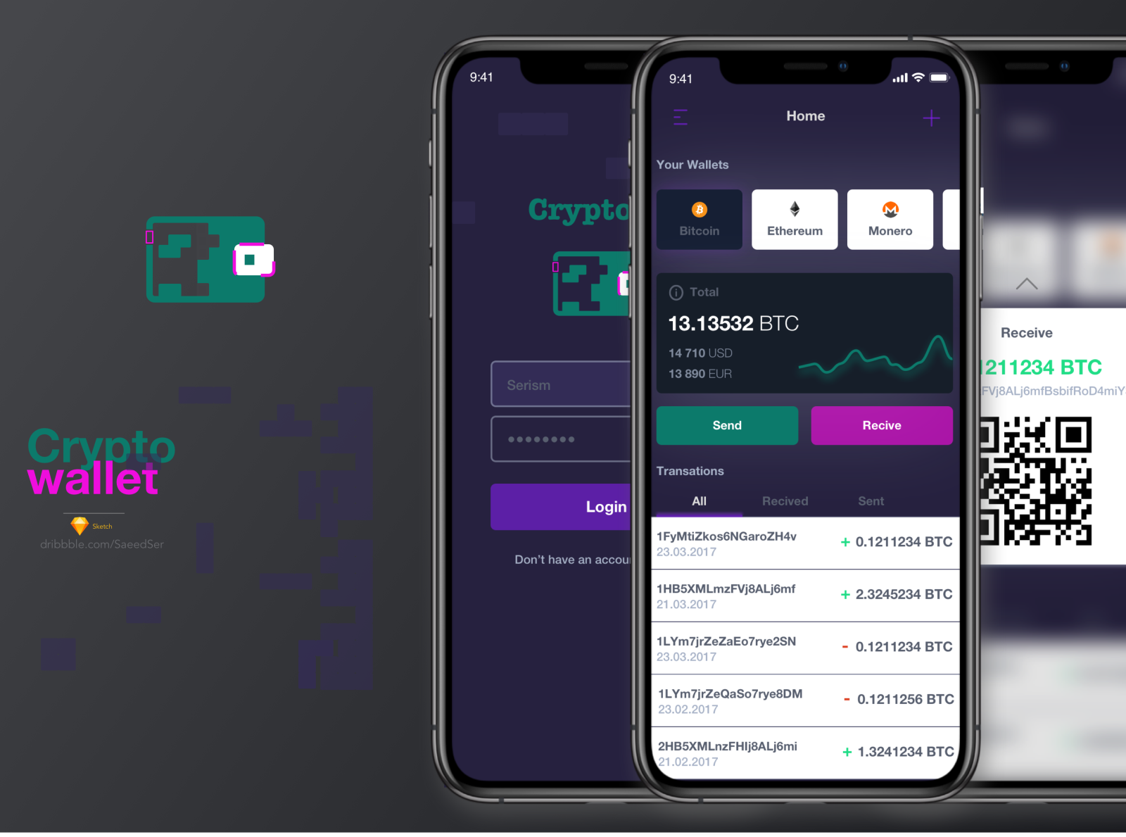 Crypto wallet by saeed on Dribbble