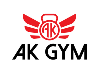 'AK GYM' Logo Design Concept by Ravi Verma on Dribbble