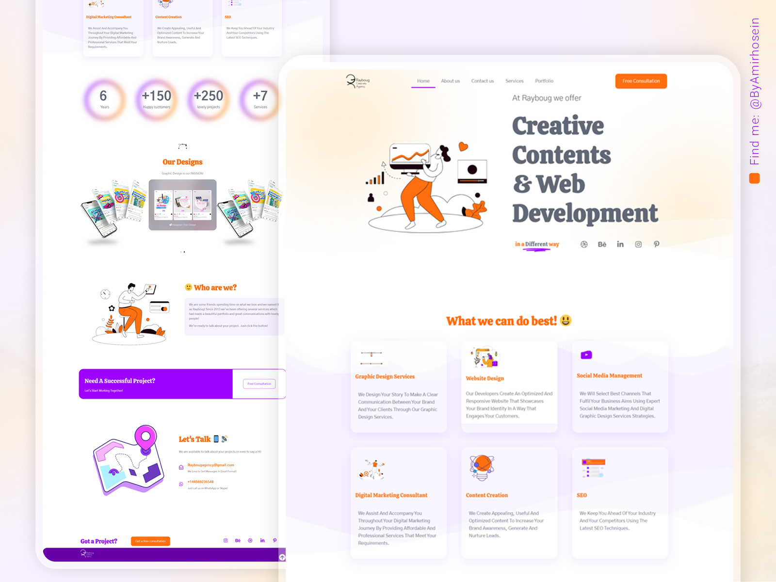Digital Marketing UI Design by Amirhosein on Dribbble