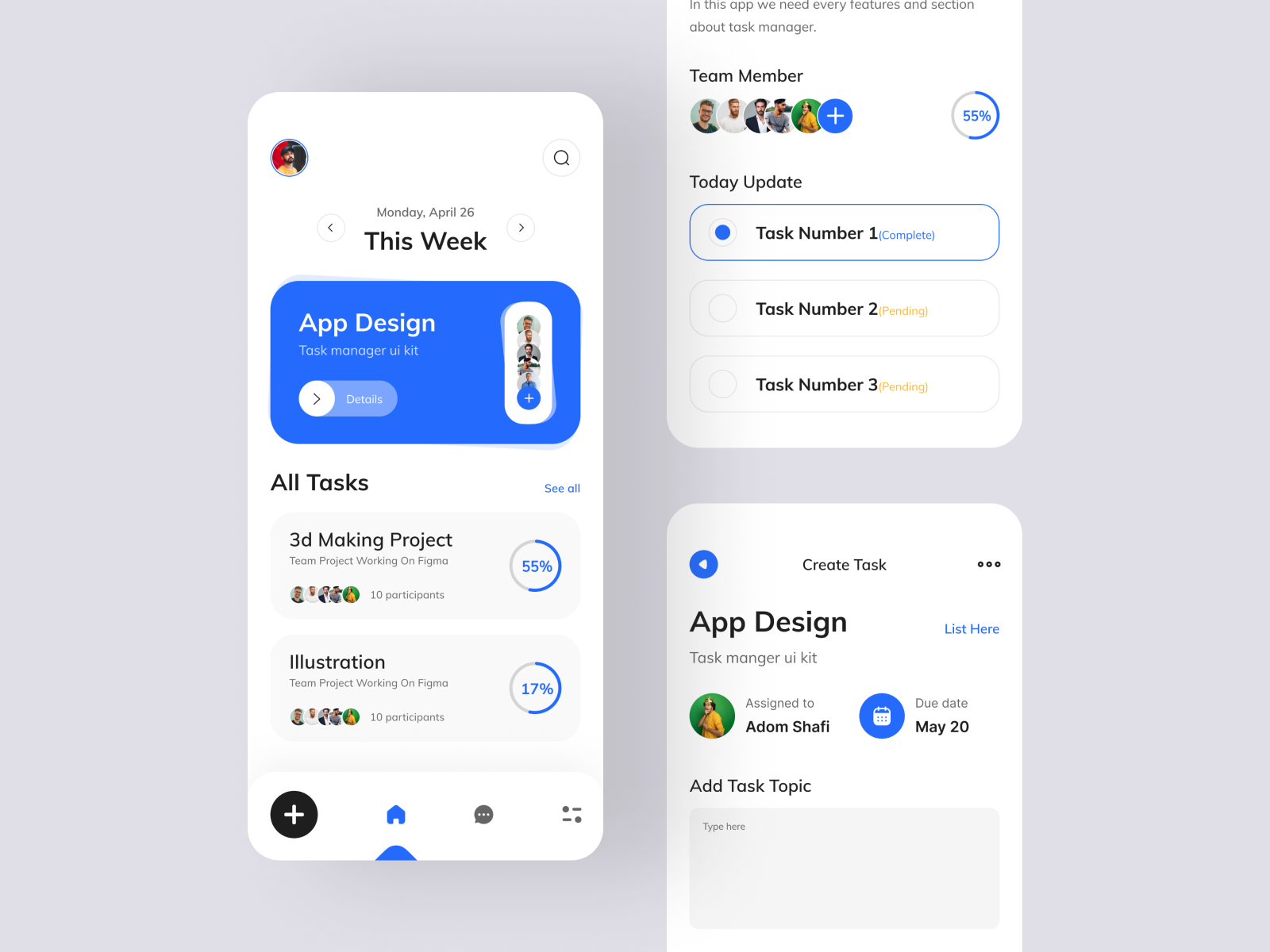 Task Management App by Maulik Thummar on Dribbble