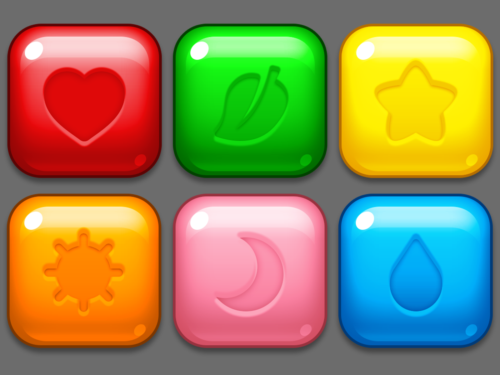 Puzzle mobile game elements by Giorgio Cantù on Dribbble