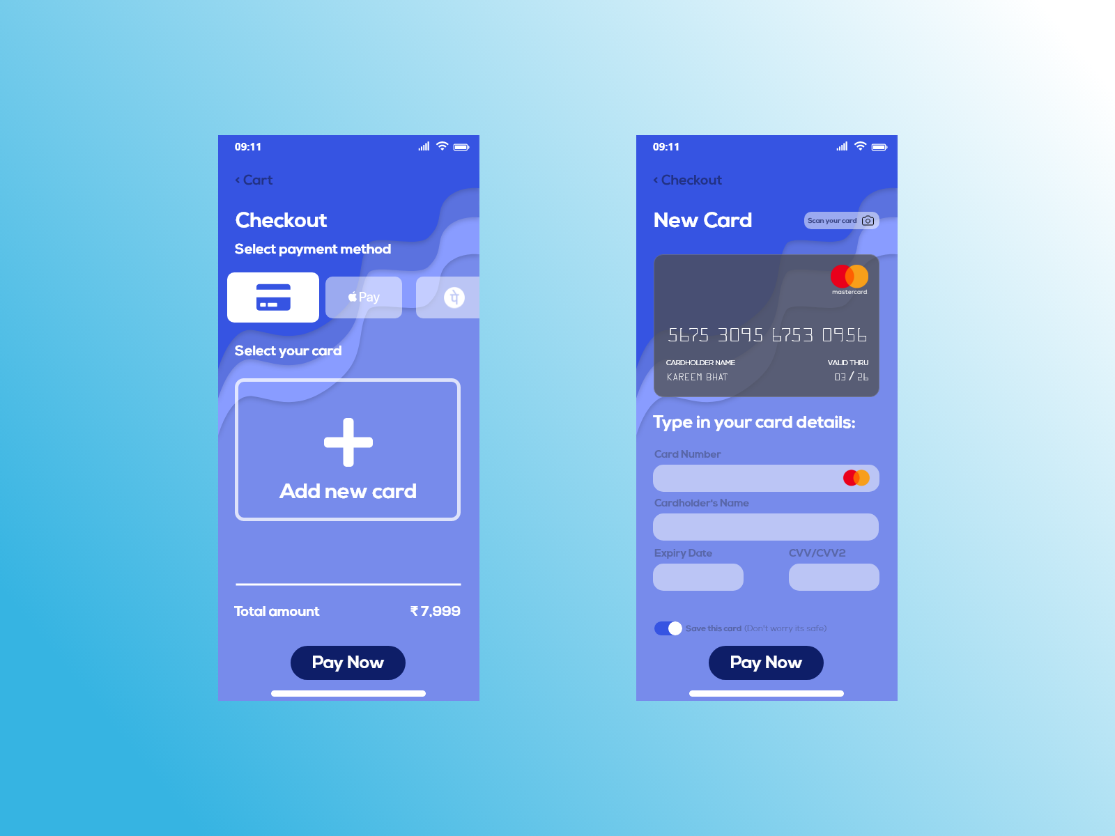 Daily UI #002 • Credit Card Checkout by Atharva Borkar on Dribbble