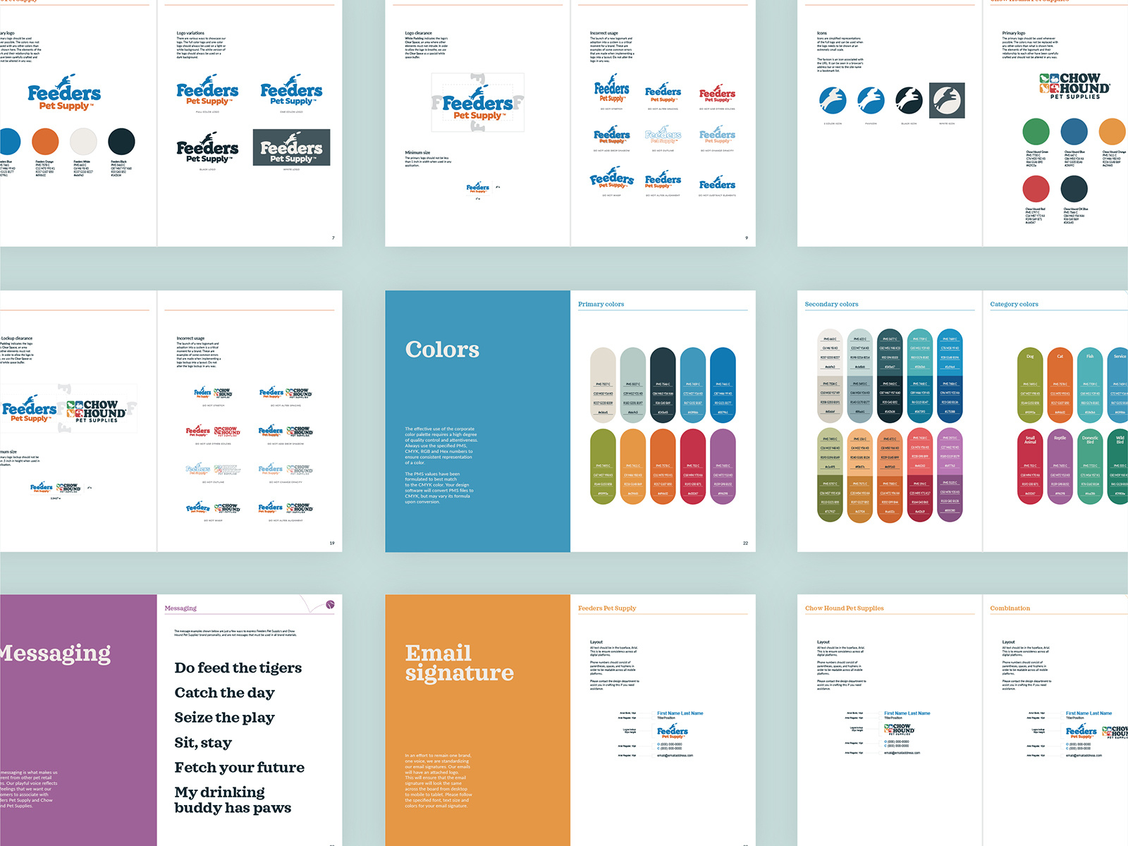 Feeders Pet Supply / Chow Hound - Brand Guidelines by Reba Renee Design ...