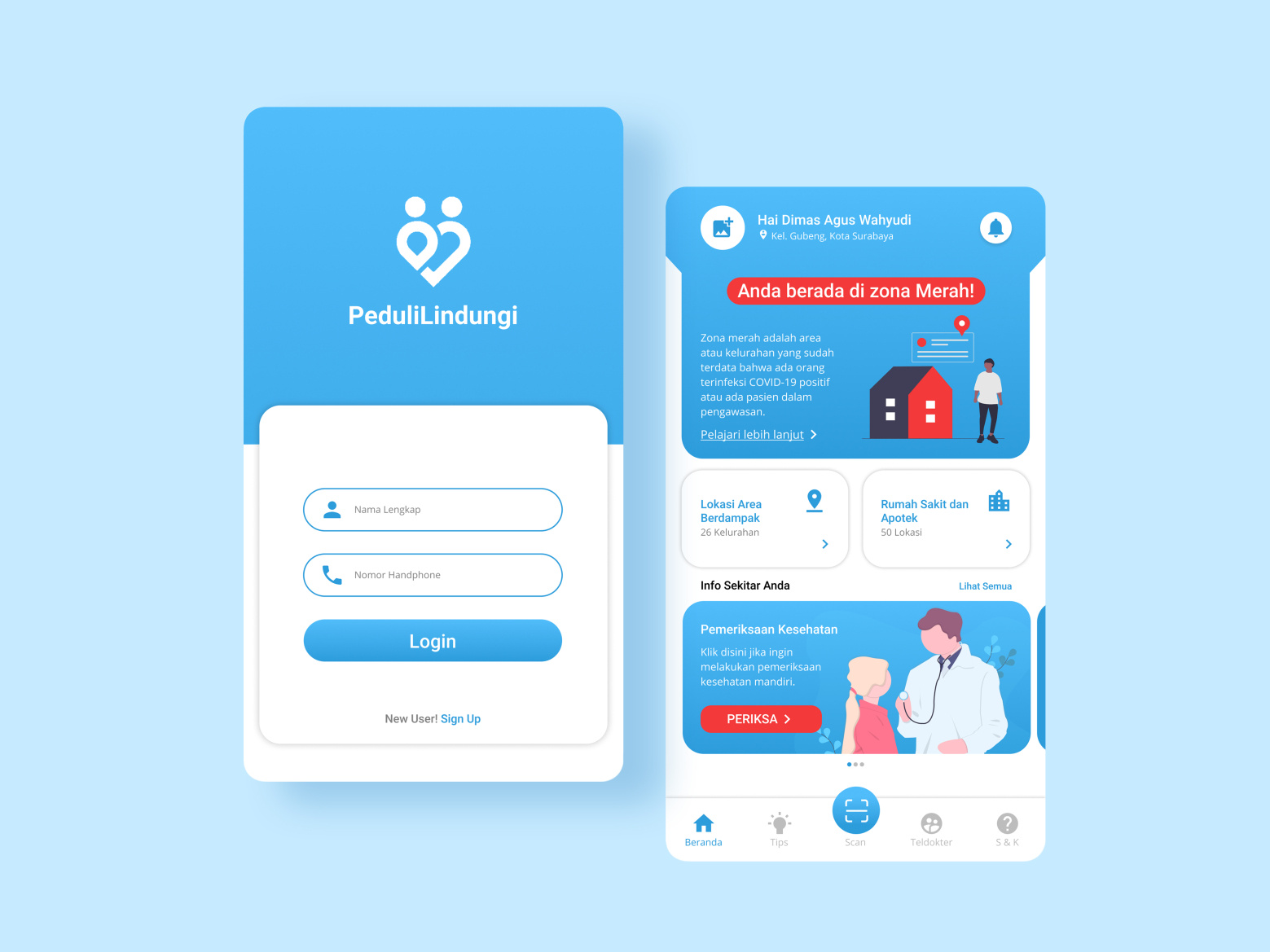 PeduliLindungi Interface design by Dimas Agus Wahyudi on Dribbble