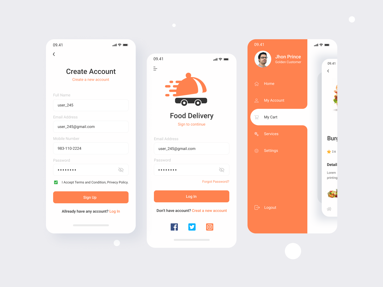 Food Delivery App Concept by Ripon Pal 🔥 on Dribbble