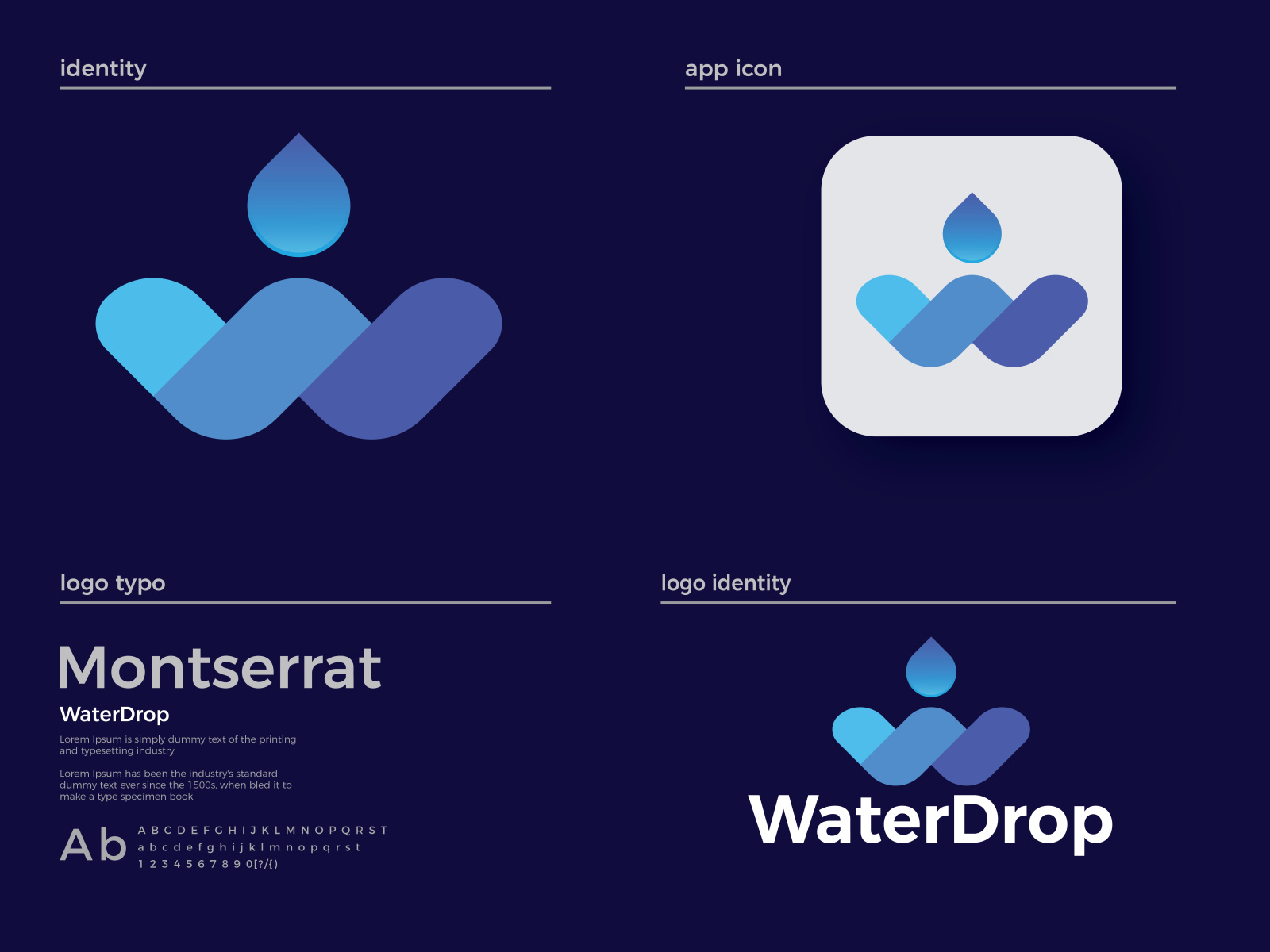 WaterDrop logo design by Artology on Dribbble