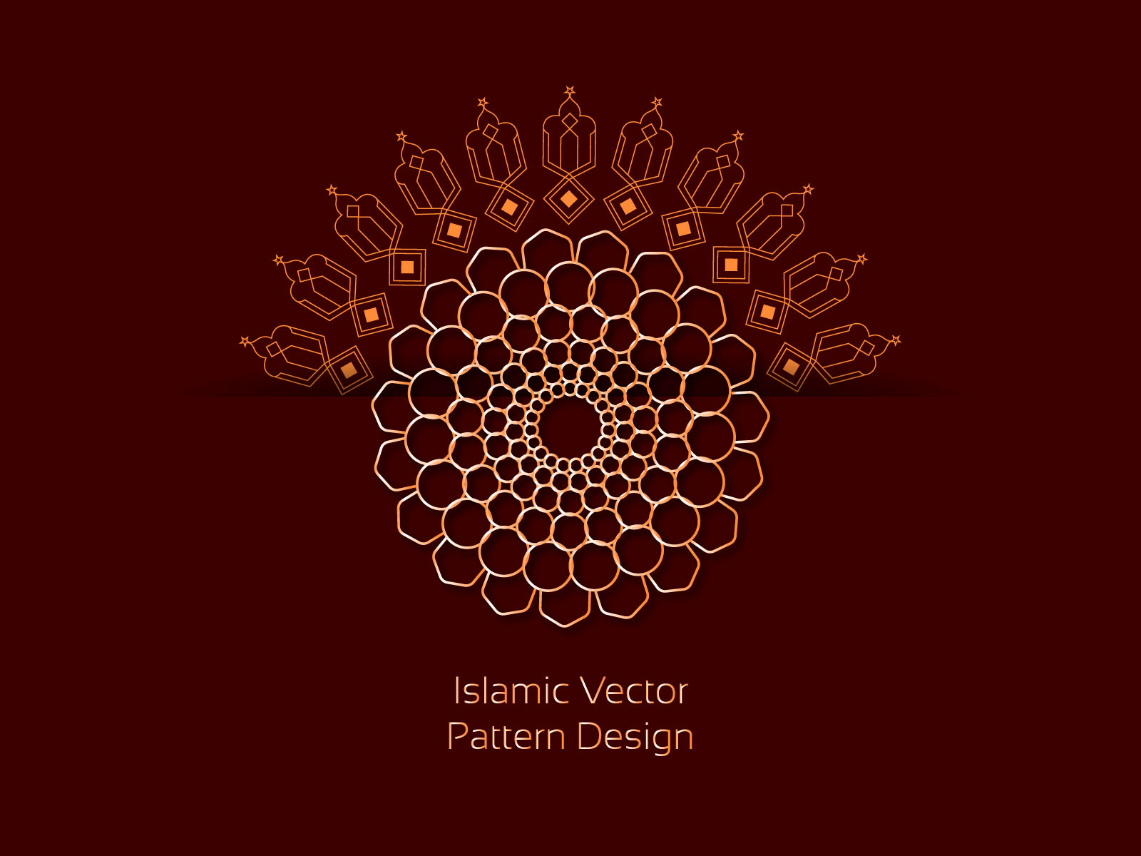 Modern Biomorphic Islamic mandala Vector Illustration Design by ...