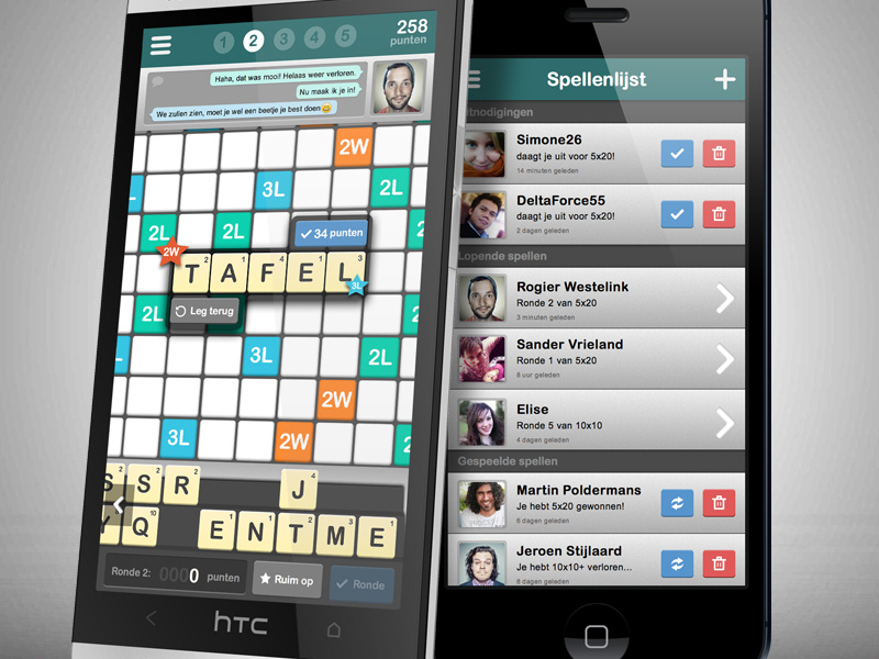Word game UI by Sjoerd Dijkstra on Dribbble