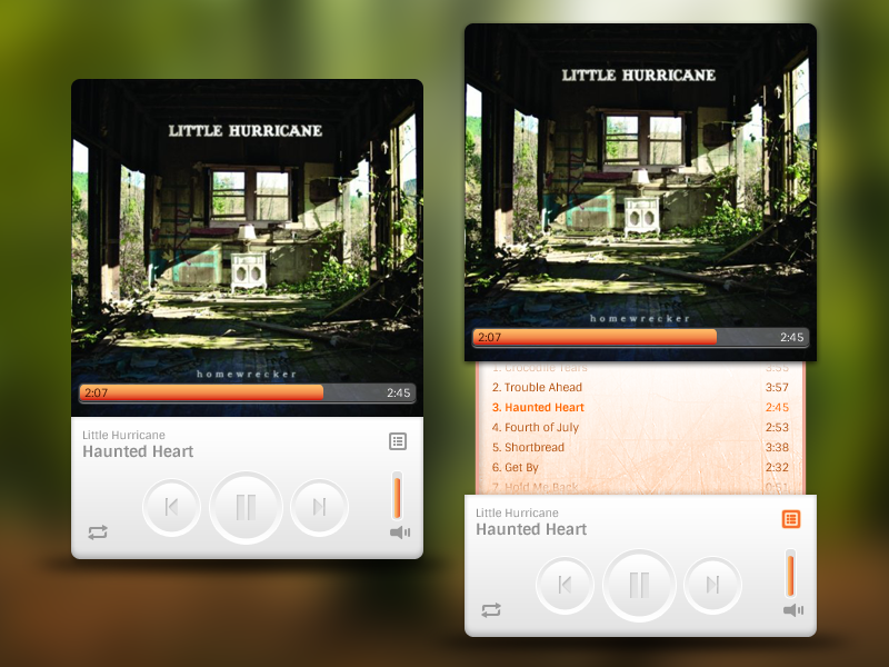 Expandable Music Widget by Kenneth Del Prado on Dribbble