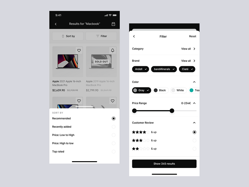 E Commerce Filters 🛍 By Diana Palavandishvili For Fintory On Dribbble