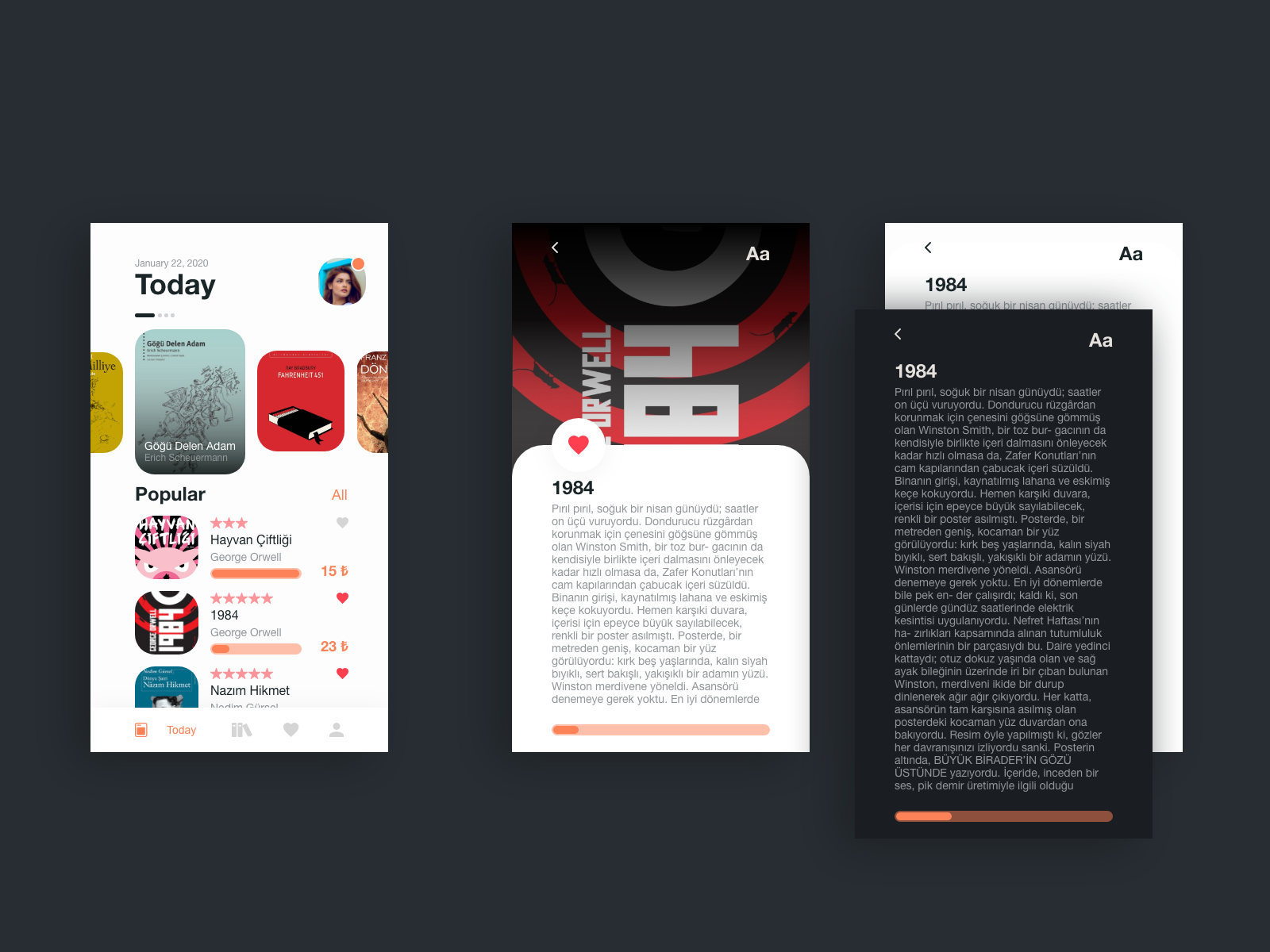 Book Reading / Shop App UI by Öztürk Erdağ on Dribbble