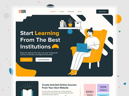 Learning Landing Page Design by Akash Ahamed on Dribbble
