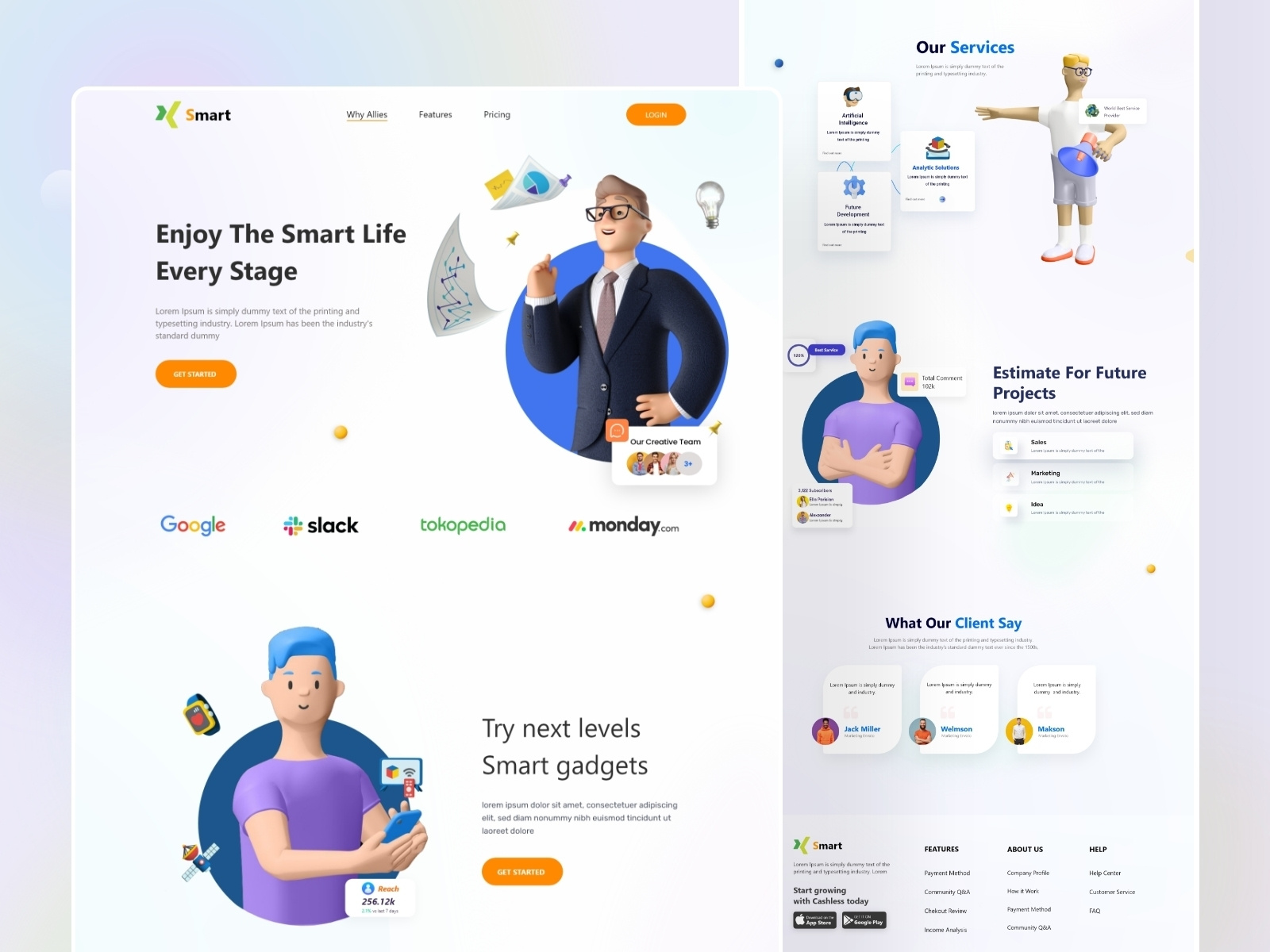 Digital Life Style Landing Page Design by Akash Ahamed on Dribbble