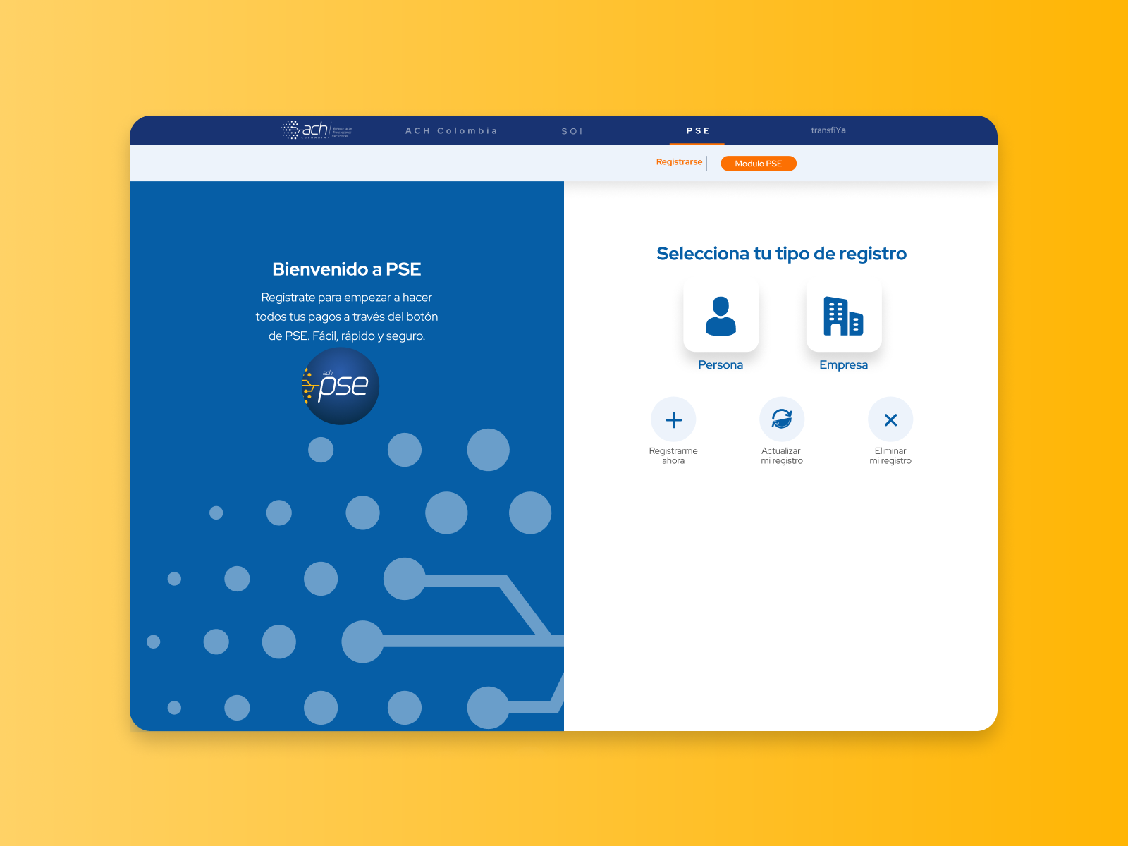 Registro en PSE | Concepto by José Andrés Galeano Uzeta on Dribbble