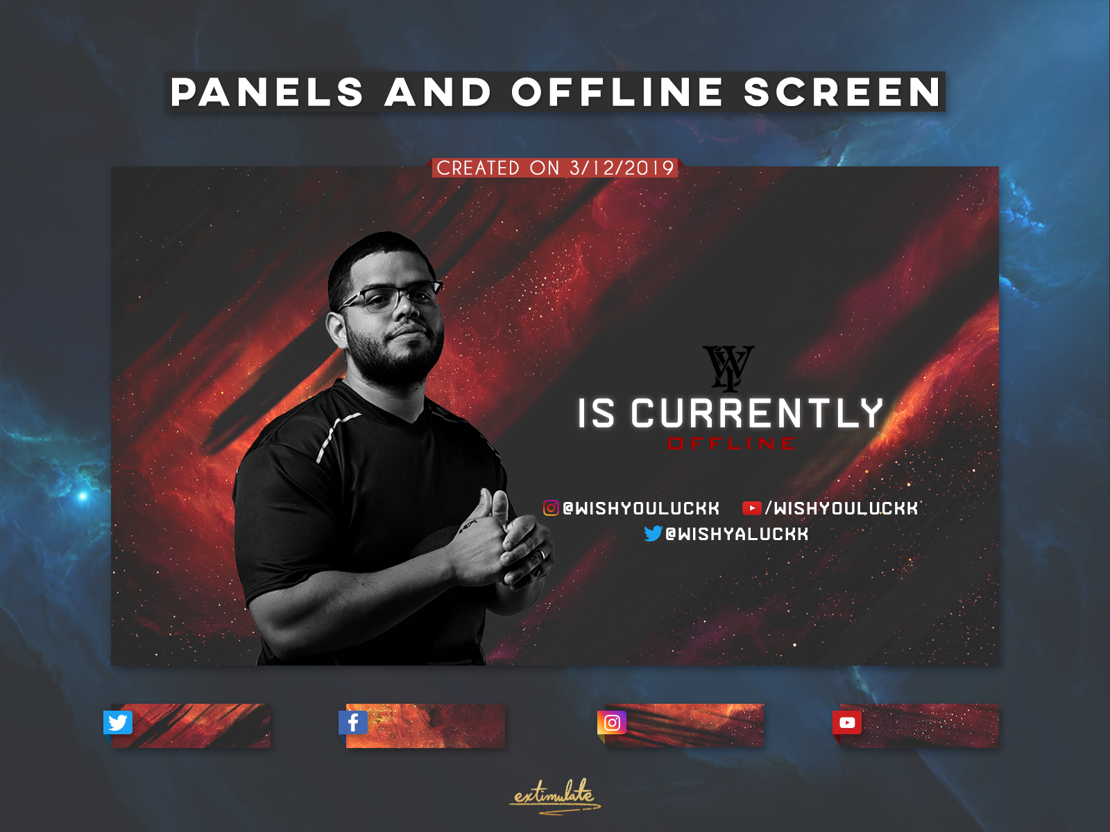 Twitch Panels and Offline Screen by extimulate on Dribbble