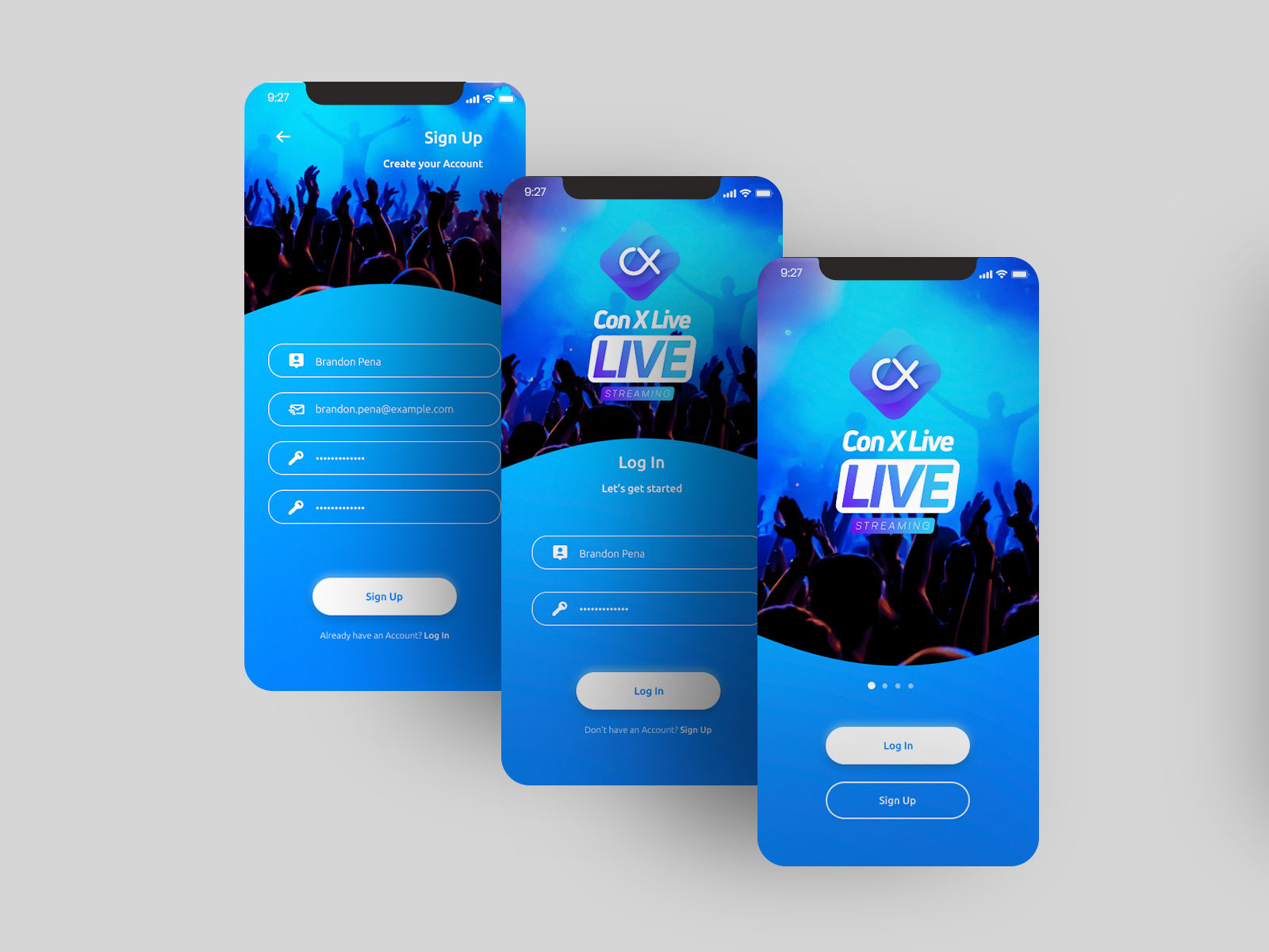 Mobile App UI Auth Screens & Logo by Marcelo Motta on Dribbble