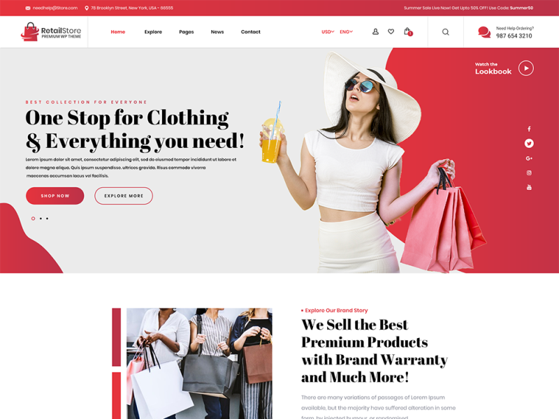Buy Shop WordPress Theme For Representing Your store Online by vwthemes ...